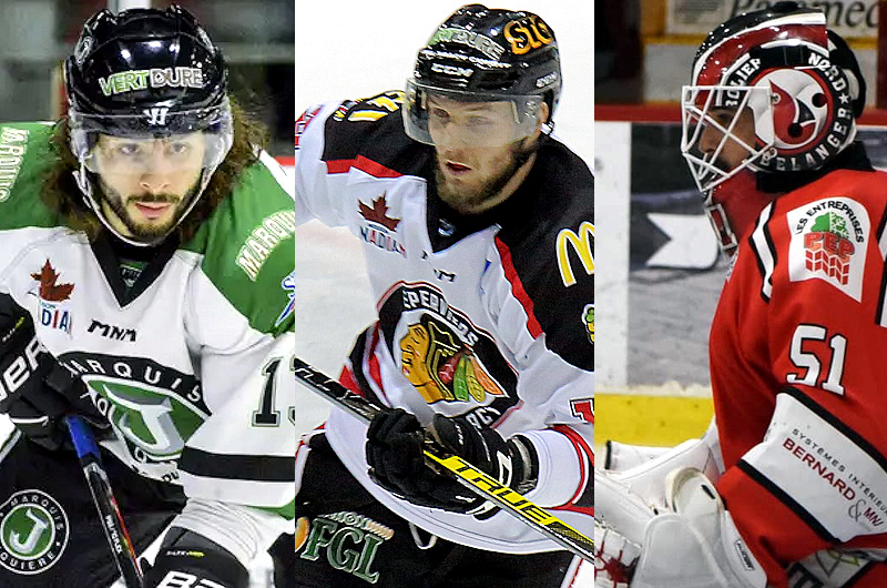 Eliezer Sherbatov, Gabryel Paquin-Boudreau et Martin Ouellet, sont les ...
