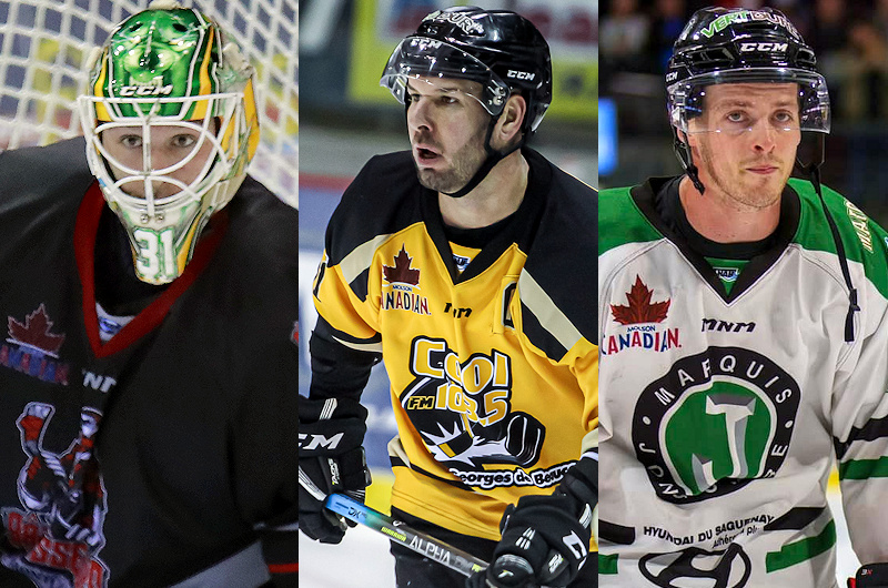 Guillaume Decelles, Keven Cloutier et Marc-André Therrien, sont les ...