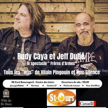 Fête du Canada à Saint-Ours : Rudy Caya (de Vilain Pingouin) et Jeff ...